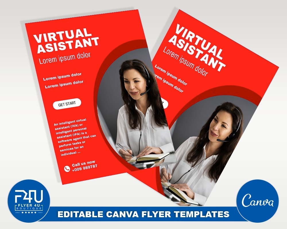 Virtual Assistant Flyer, DIY Canva Virtual Assistant Flyer Template ...