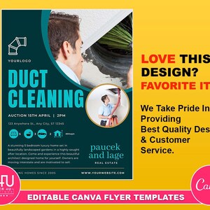 Duct Cleaning Flyer, DIY Canva Duct Cleaning Flyer, Editable Canva US ...