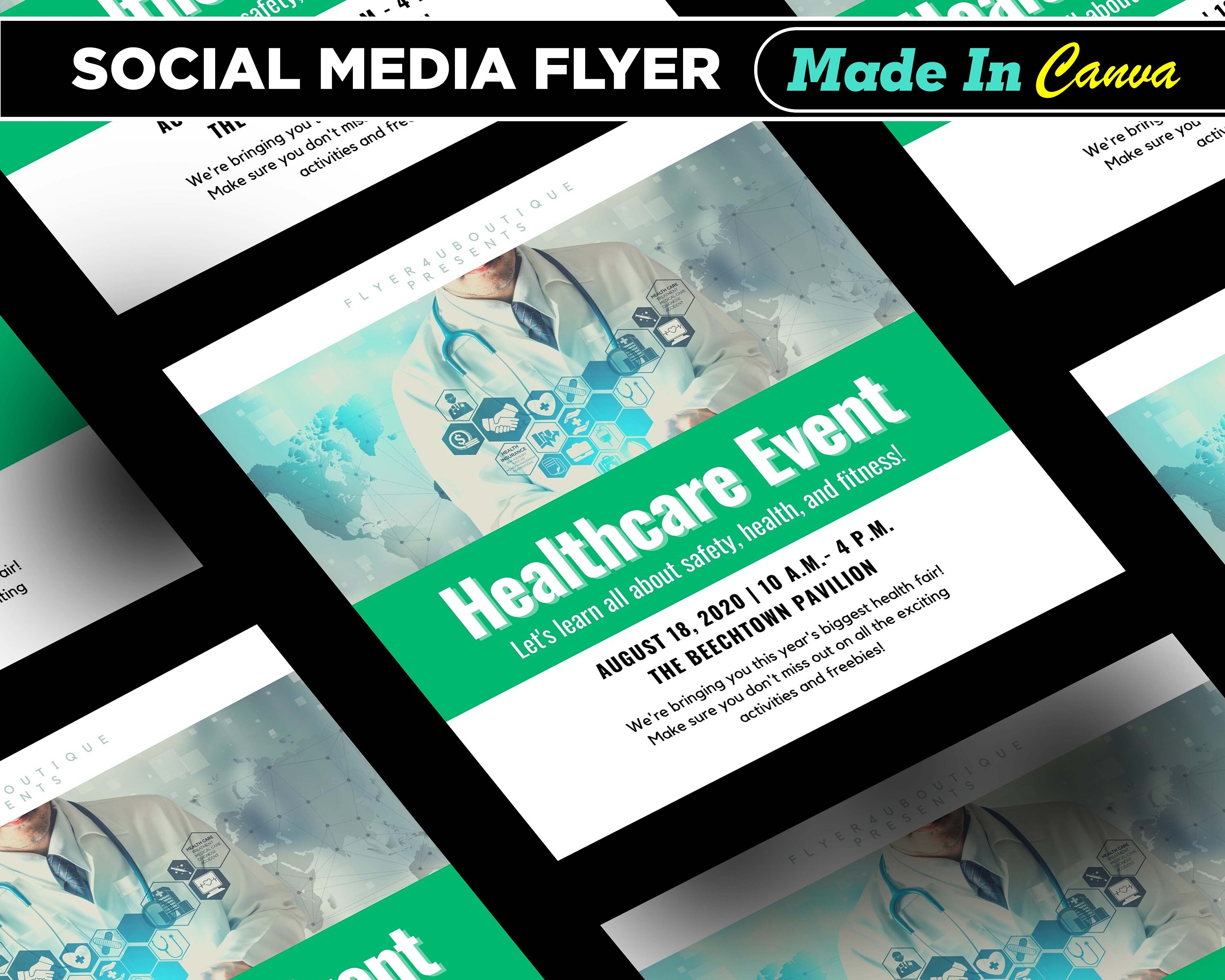 Healthcare Event Flyer, DIY Canva Healthcare Event Flyer Template 2022 ...