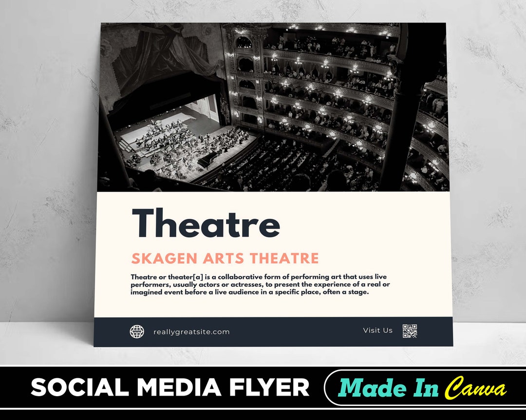 Theatre Flyer, DIY Canva Theatre Flyer Template 2022, Editable Canva ...