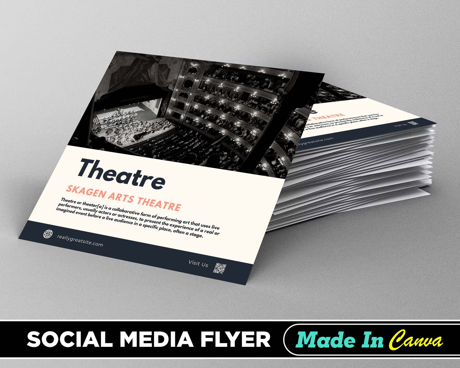 Theatre Flyer, DIY Canva Theatre Flyer Template 2022, Editable Canva ...