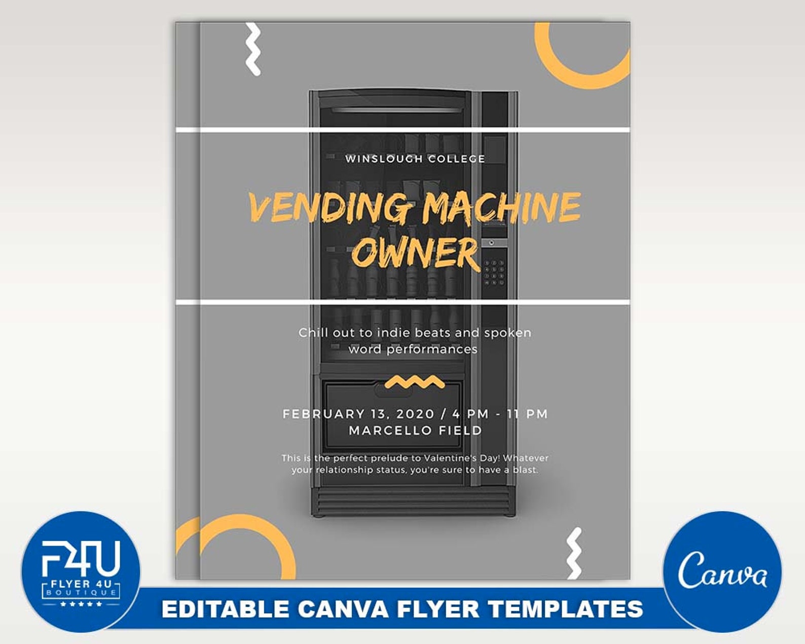 Vending Machine Flyer DIY Canva Vending Machine Template - Etsy