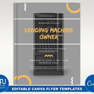 Vending Machine Flyer DIY Canva Vending Machine Template - Etsy