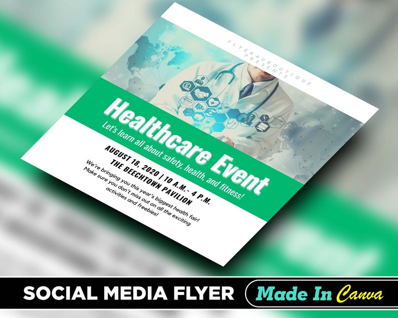 Healthcare Event Flyer, DIY Canva Healthcare Event Flyer Template 2022 ...