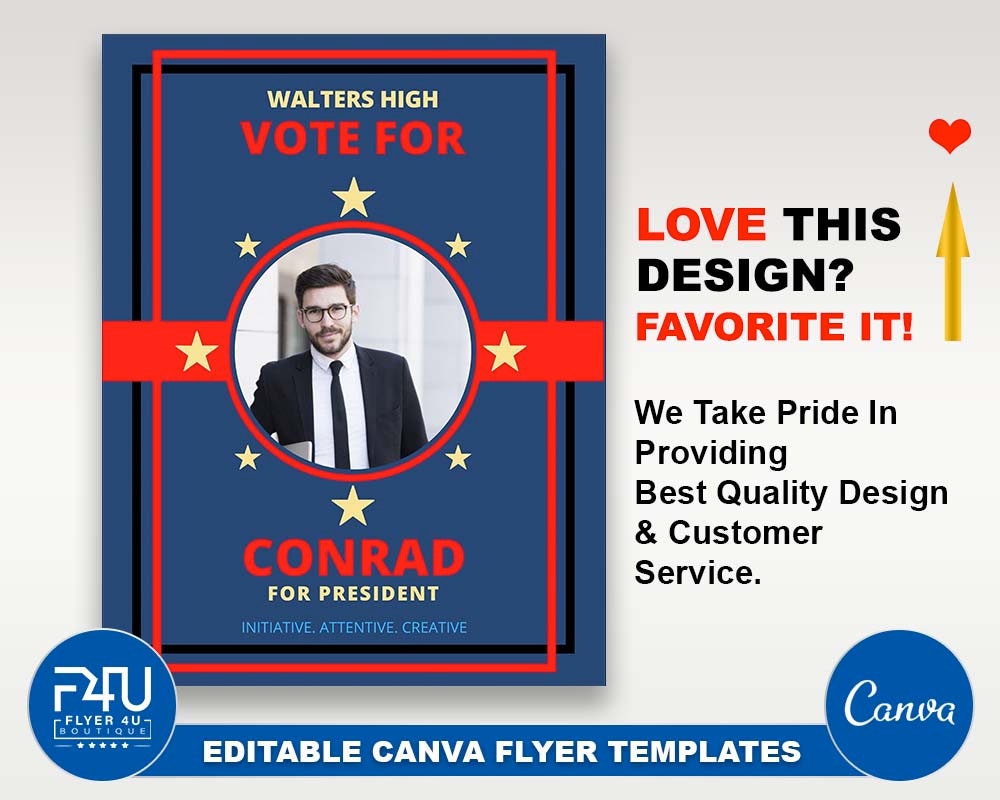 Election Campaing Flyer, DIY Canva Election Campaing Flyer Template ...
