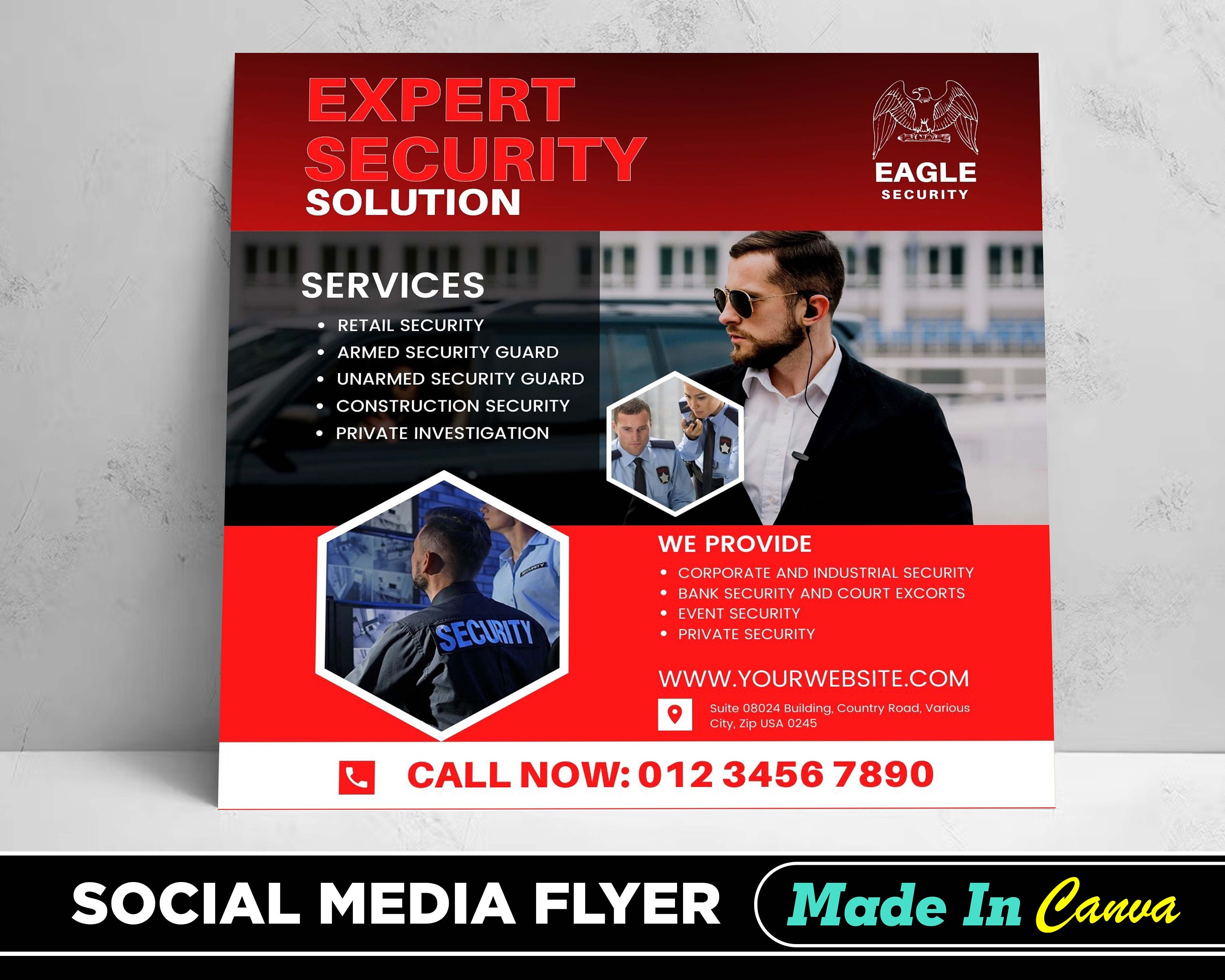 Personal Bodyguard Flyer DIY Canva Personal Bodyguard Flyer - Etsy