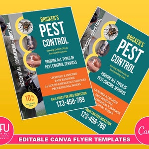 Pest Control Service Flyer, DIY Canva Pest Control Service Flyer ...