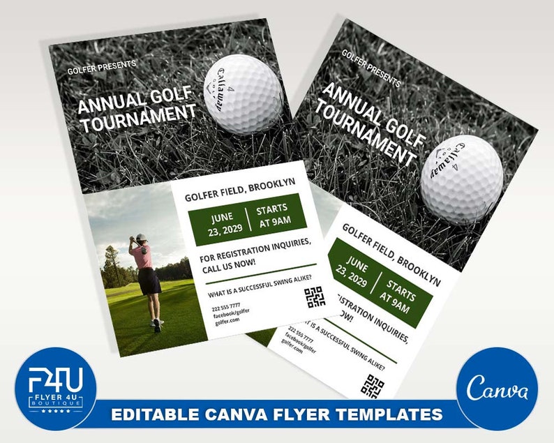 Golf Coach Flyer DIY Canva Golf Coach Flyer Template 2022 - Etsy