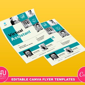 Virtual Assistant Flyer DIY Canva Virtual Assistant Flyer - Etsy