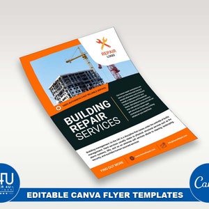 Building Maintenance Service Flyer DIY Canva Building | Etsy