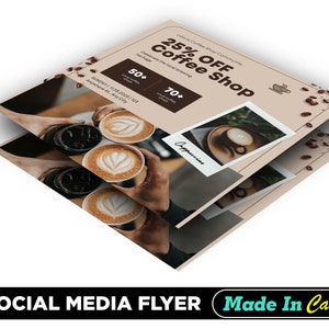 Coffee Shop Marketing Flyer, DIY Canva Coffee Shop Marketing Template ...