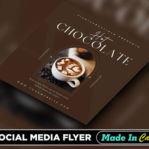 Hot Chocolate Flyer, DIY Canva Hot Chocolate Flyer Template 2022 ...