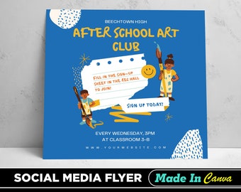 After School Club Flyer - Etsy