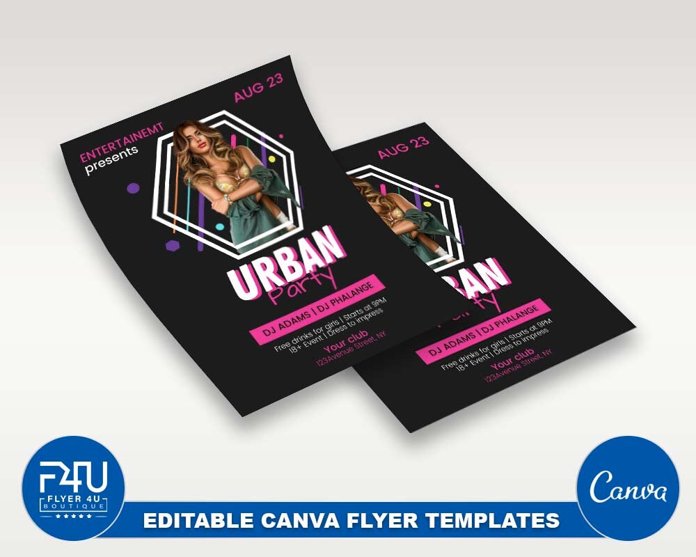 Club Flyer DIY Canva Club Template 2022 Editable Canva US - Etsy