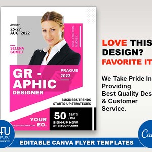 Graphic Design Flyer, DIY Canva Graphic Design Flyer Template 2022 ...