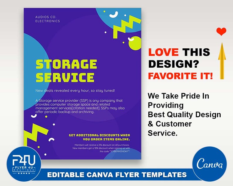 Storage Service Flyer, DIY Canva Storage Service Flyer Template 2022 ...