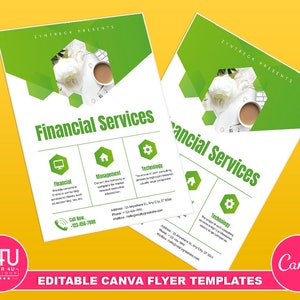 Financial Services Flyer, DIY Canva Financial Services Flyer Template ...