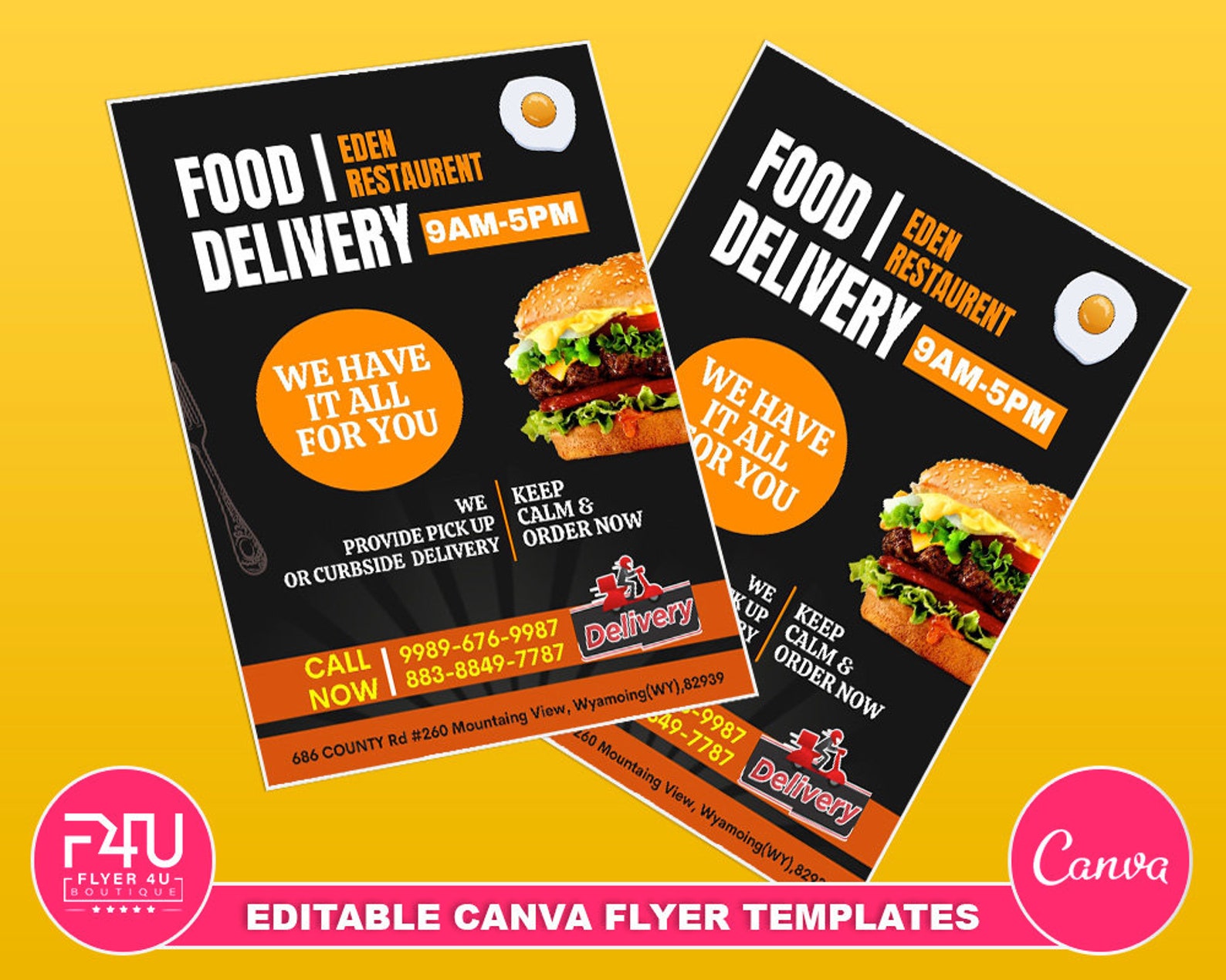 Delivery Service Flyer DIY Canva Delivery Business Flyer - Etsy