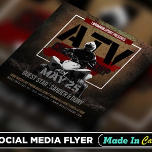Atv Tournament Flyer, DIY Canva Atv Tournament Flyer Template 2022 ...
