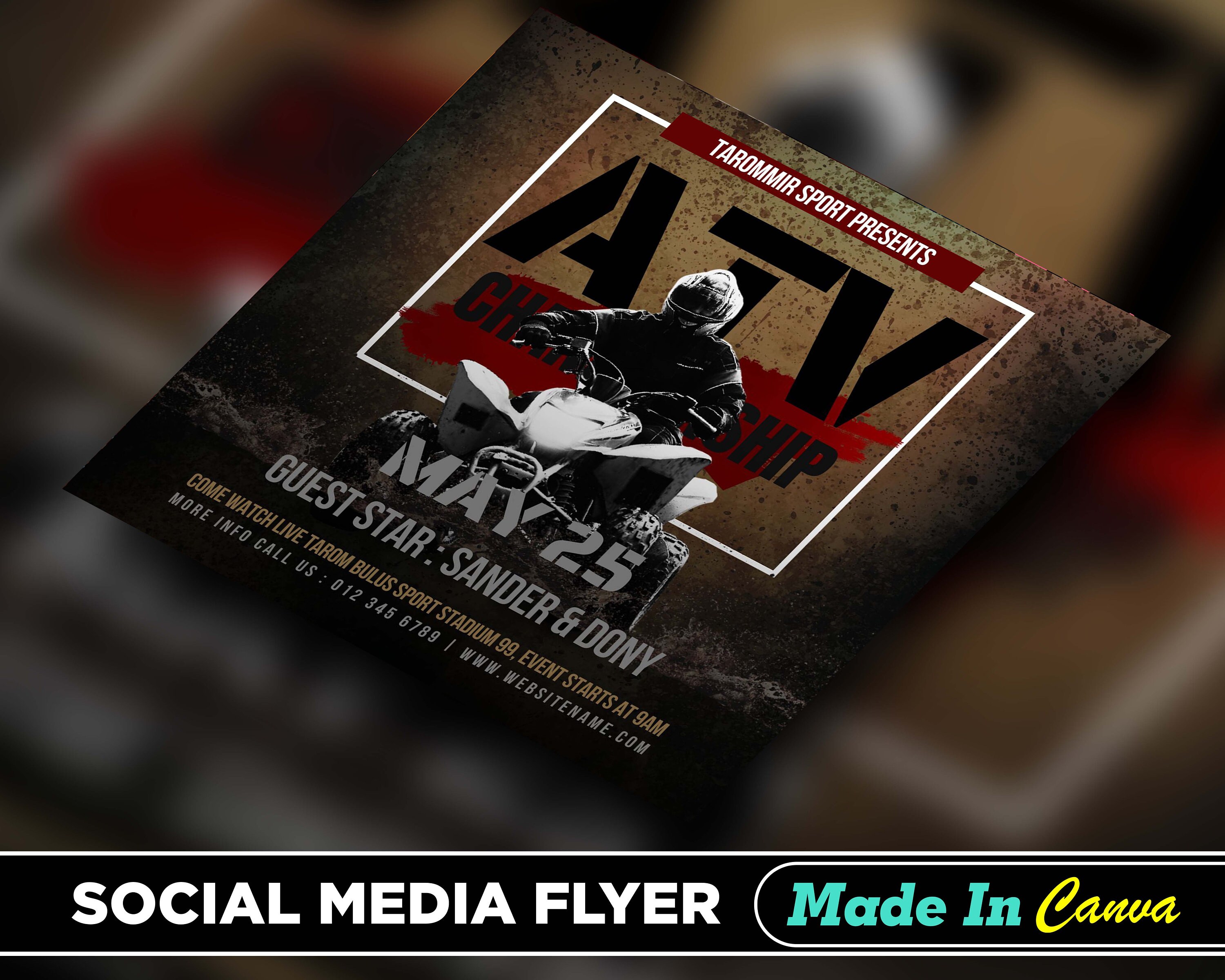 Atv Tournament Flyer, DIY Canva Atv Tournament Flyer Template 2022 ...