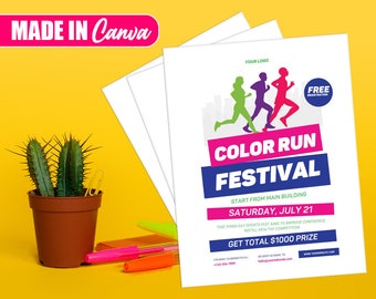 Color Run Template - Etsy