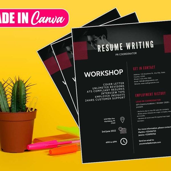 Resume Writing Flyer - Etsy