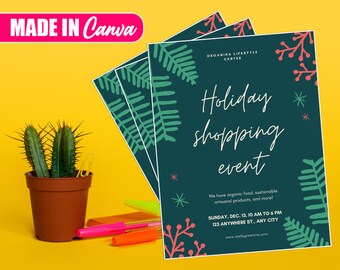 Canva Holiday Shopping Template - Etsy