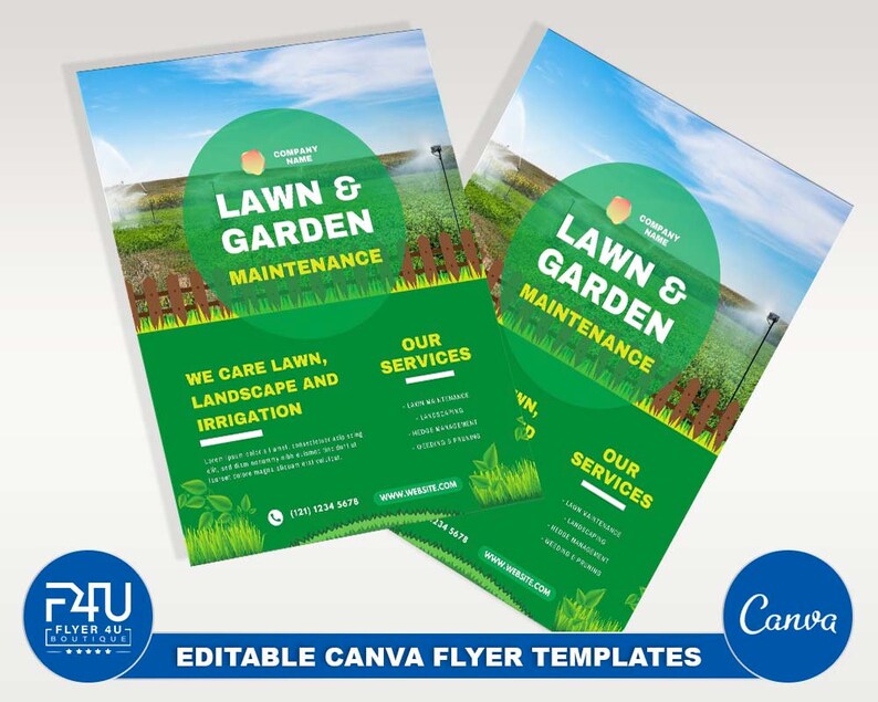 Irrigation Services Flyer DIY Canva Irrigation Servicesflyer - Etsy
