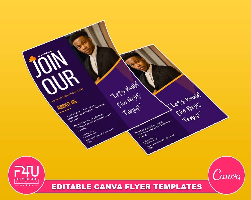 Human Resources Flyer DIY Canva Human Resources Flyer - Etsy