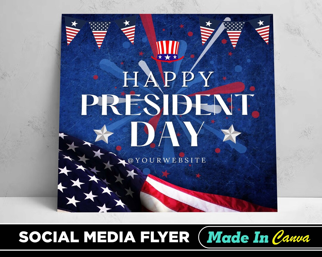 President Day Flyer, DIY Canva President Day Flyer Template, Editable ...