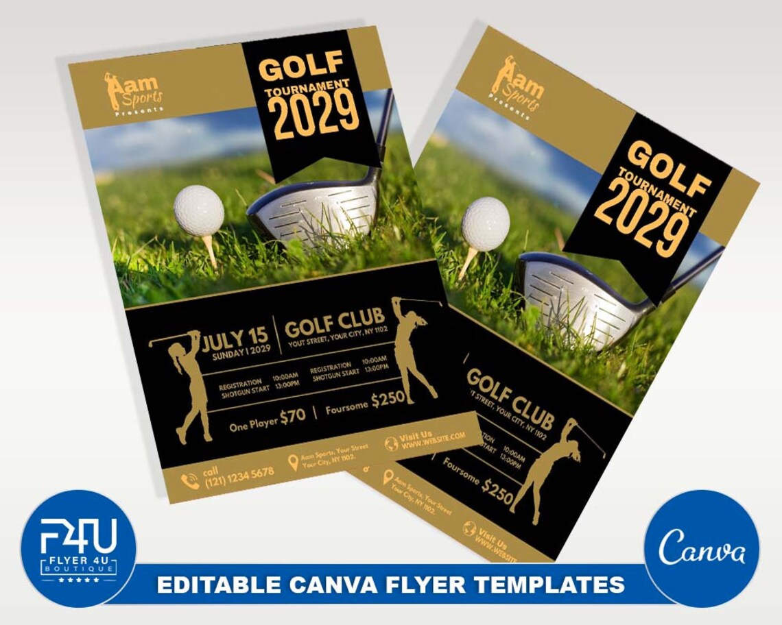 Miniature Golf Course Flyer DIY Canva Miniature Golf Course - Etsy