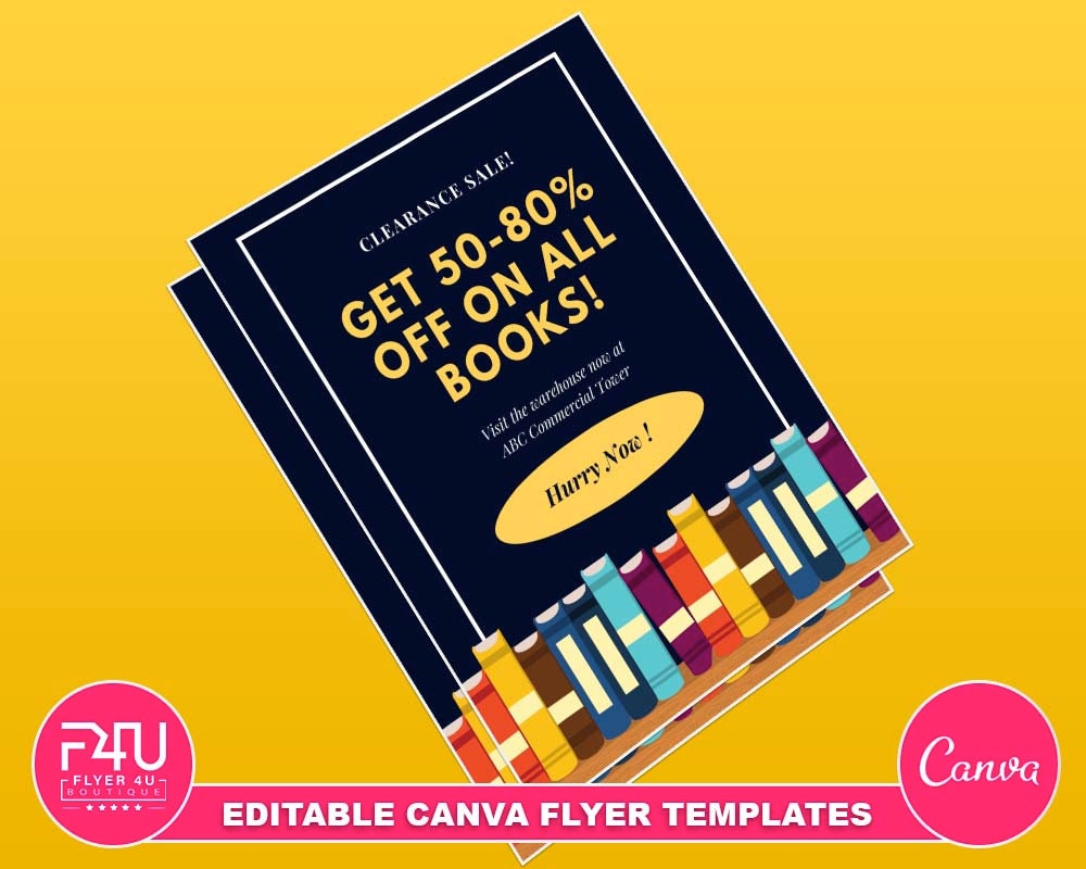 Book Promotion Flyer DIY Canva Book Promotion Flyer Template - Etsy