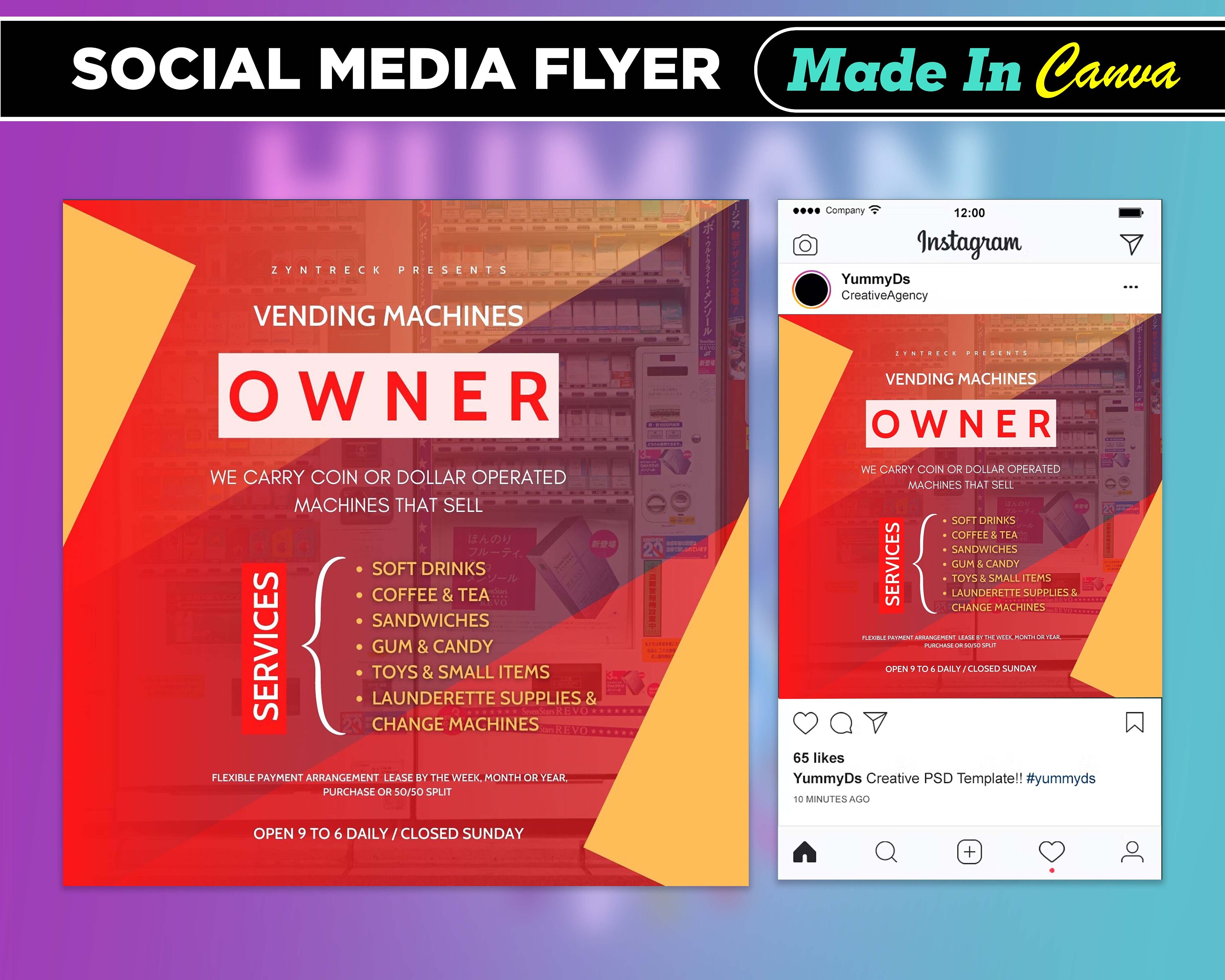 Vending Machine Flyer DIY Canva Vending Machine Flyer - Etsy