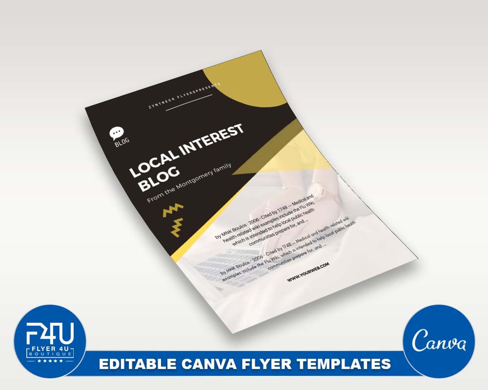 Local Interest Blog Flyer, DIY Canva Local Interest Blog Flyer Template ...