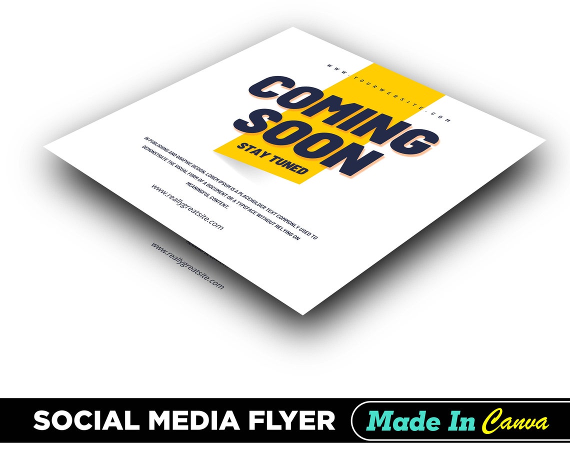 Coming Soon Flyer DIY Canva Coming Soon Flyer Template 2022 - Etsy