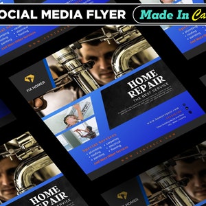 Plumbing Flyer DIY Canva Plumbing Flyer Template 2022 - Etsy
