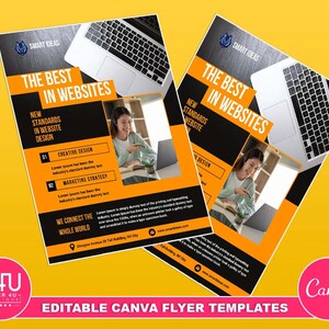 Website Developer Flyer DIY Canva Website Developer Flyer - Etsy