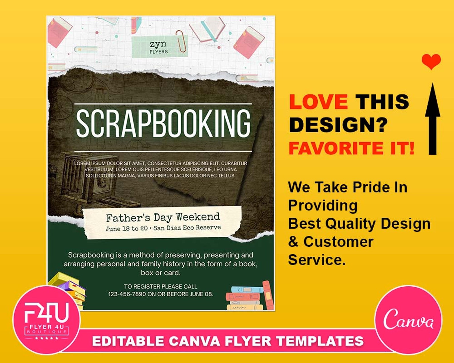 Scrapbooking Flyer, DIY Canva Scrapbooking Flyer Template 2022 ...