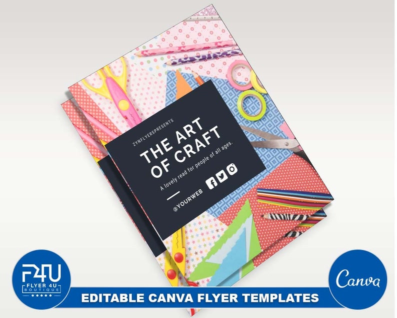 Craft Class Flyer DIY Canva Craft Class Flyer Template 2022 - Etsy