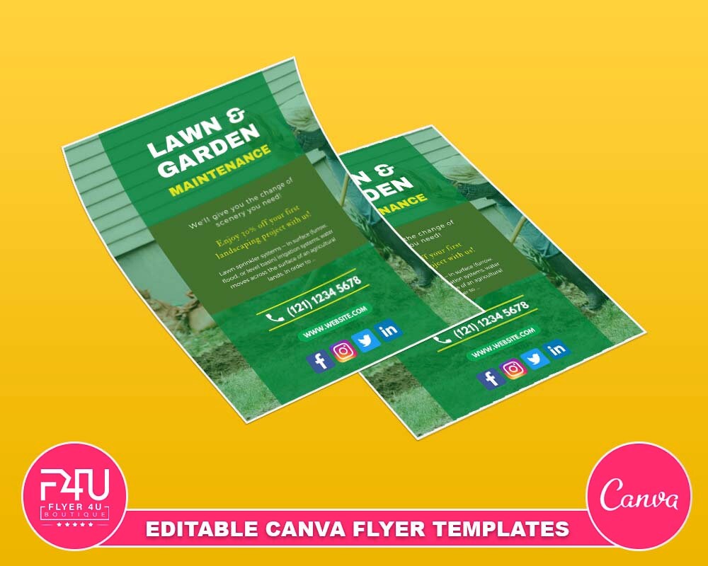 Irrigation Services Flyer DIY Canva Irrigation Servicesflyer - Etsy