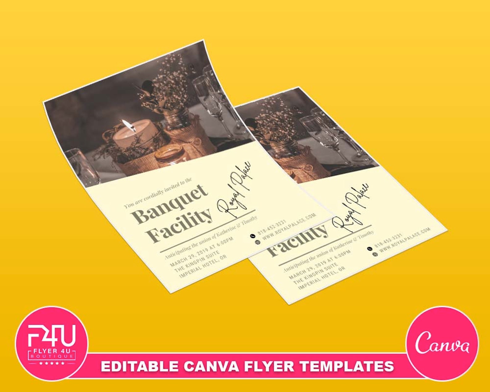 Banquet Facility Flyer DIY Canva Banquet Facility Flyer - Etsy