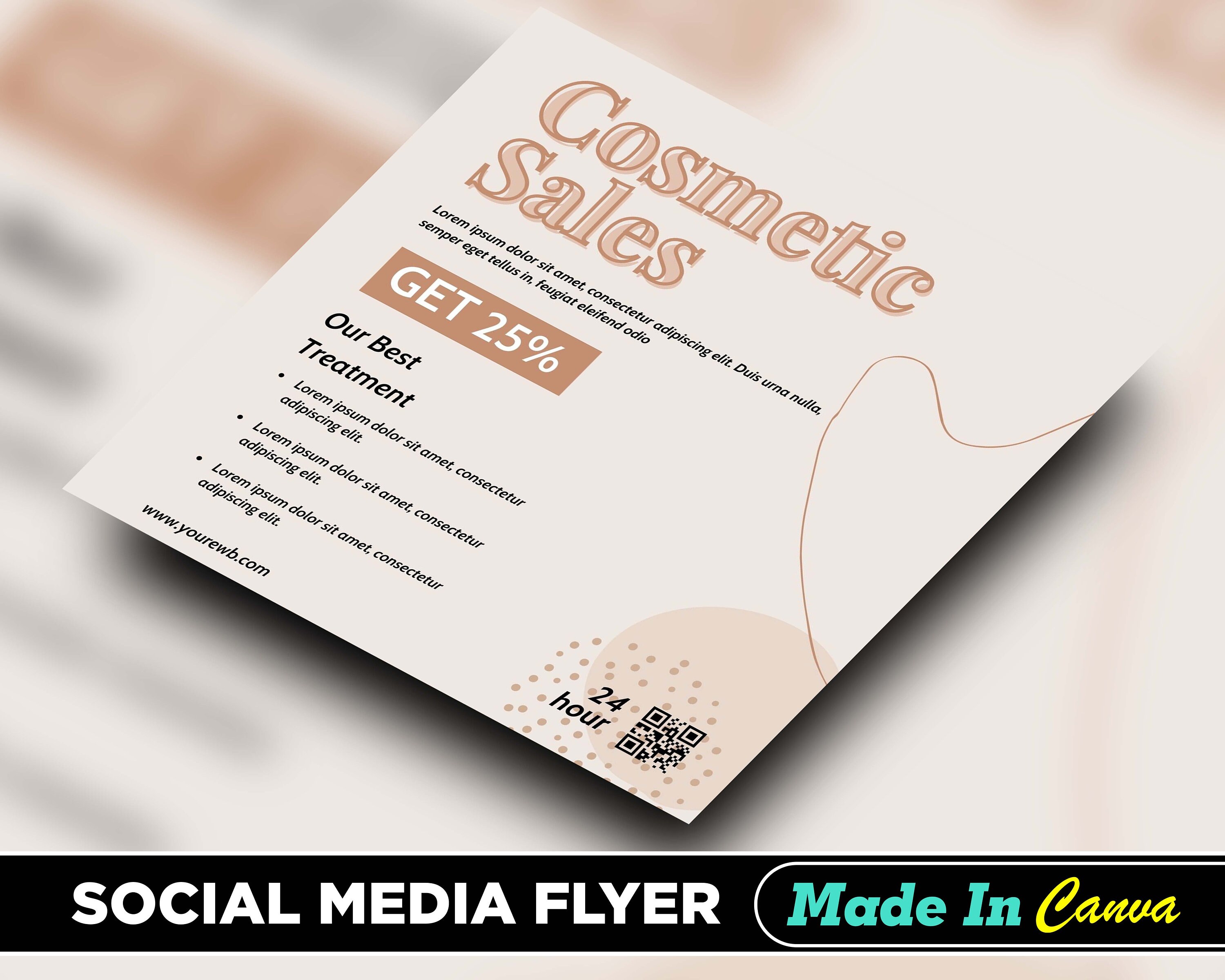 Cosmetic Sale Flyer, DIY Canva Cosmetic Sale Flyer Template 2022 ...