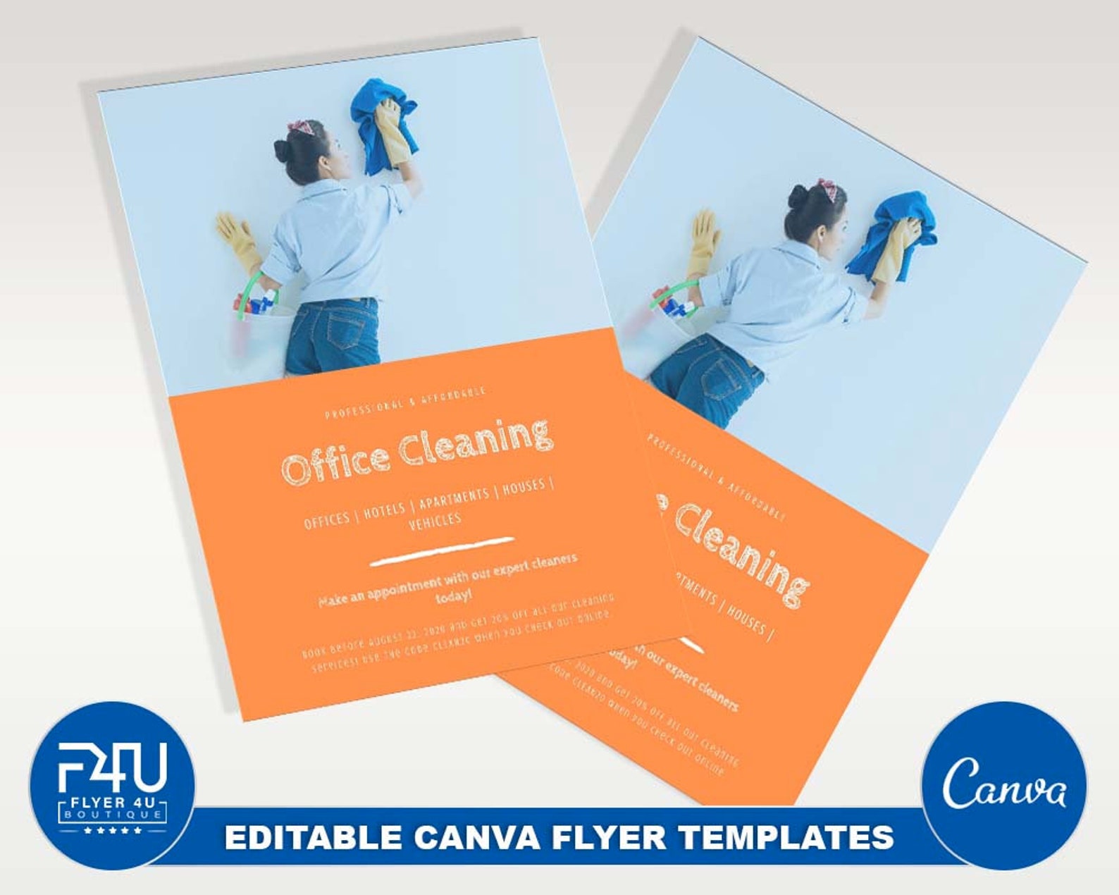 Office Cleaning Flyer DIY Canva Office Cleaning Flyer - Etsy