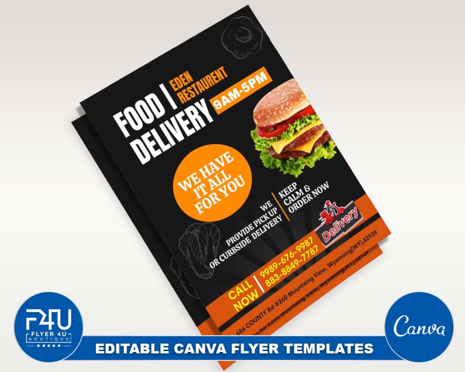 Delivery Service Flyer DIY Canva Delivery Business Flyer | Etsy