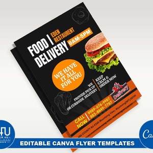 Delivery Service Flyer DIY Canva Delivery Business Flyer | Etsy