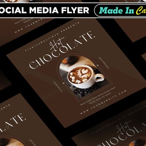 Hot Chocolate Flyer, DIY Canva Hot Chocolate Flyer Template 2022 ...