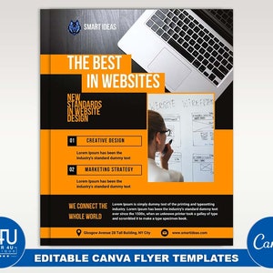 Website Developer Flyer DIY Canva Website Developer Flyer | Etsy