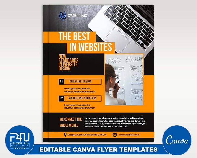 Website Developer Flyer DIY Canva Website Developer Flyer | Etsy
