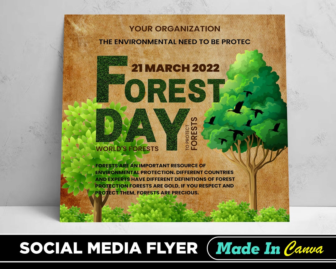 International Forest Day Flyer, DIY Canva International Forest Day ...