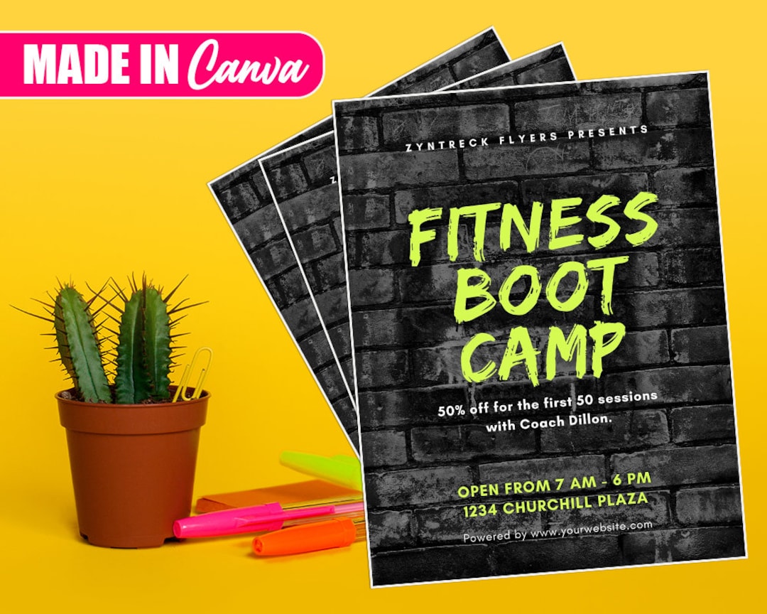 Boot Camp Flyer DIY Canva Boot Camp Flyer Template 2022 - Etsy UK